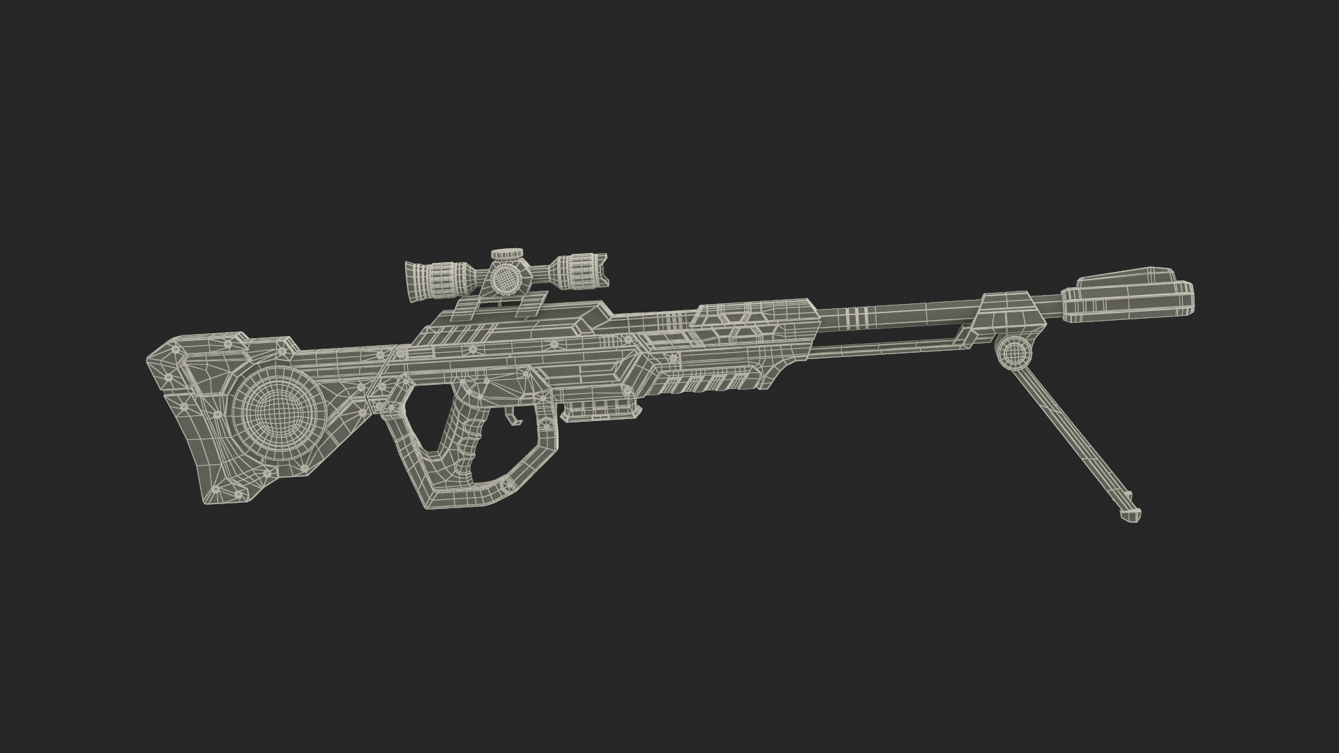 Futuristic Sniper Rifle Polar Owl 3D Model - TurboSquid 2218395