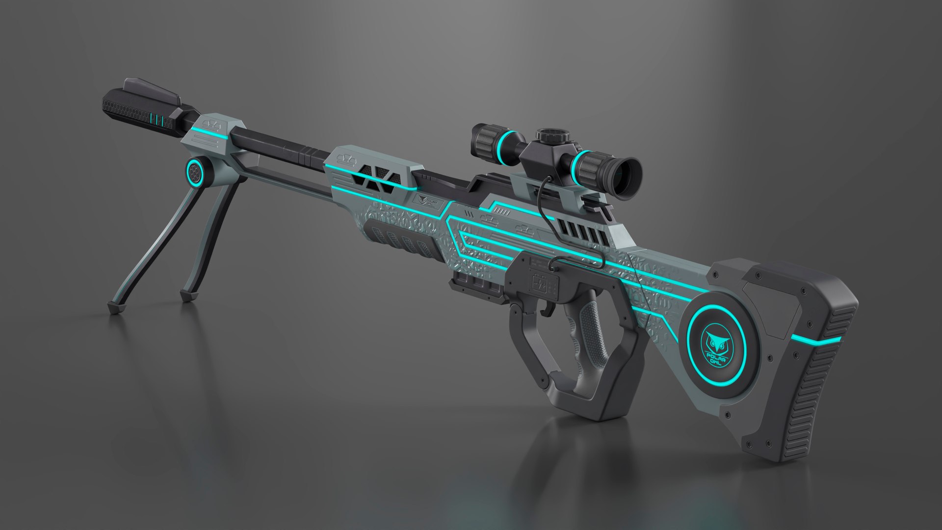 Futuristic Sniper Rifle Polar Owl 3D Model - TurboSquid 2218395
