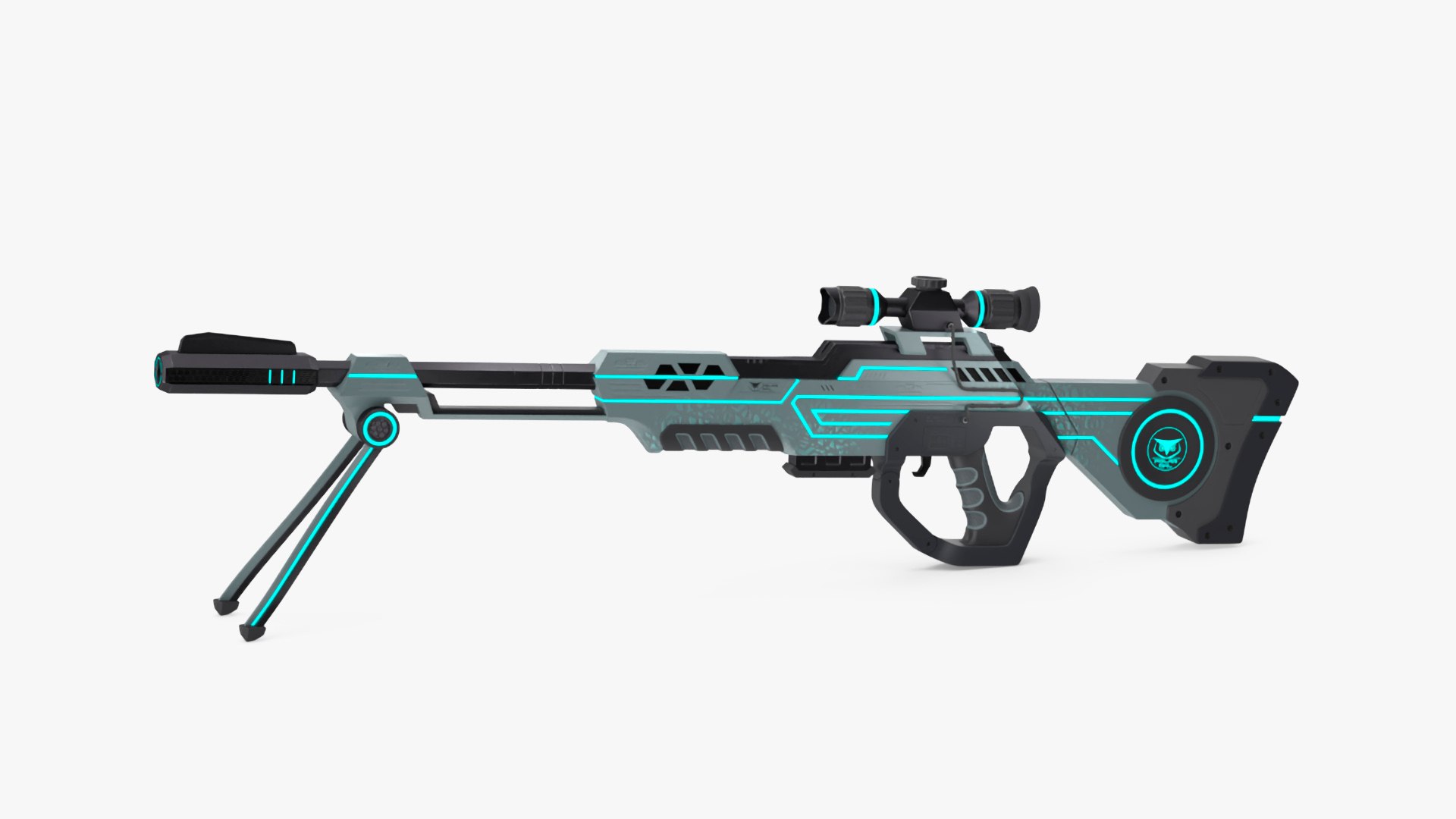 Futuristic Sniper Rifle Polar Owl 3D Model - TurboSquid 2218395