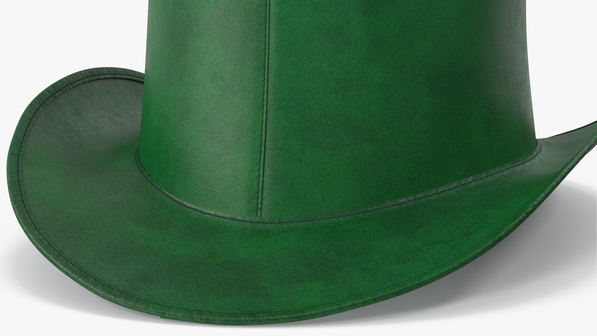 3D Leather Top Hat Green v 3 - TurboSquid 1822541