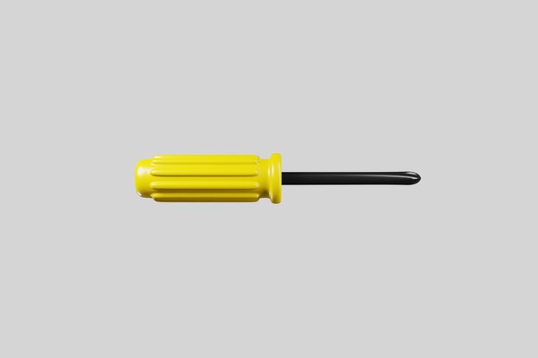 3D Yellow screwdriver tool - TurboSquid 2015672
