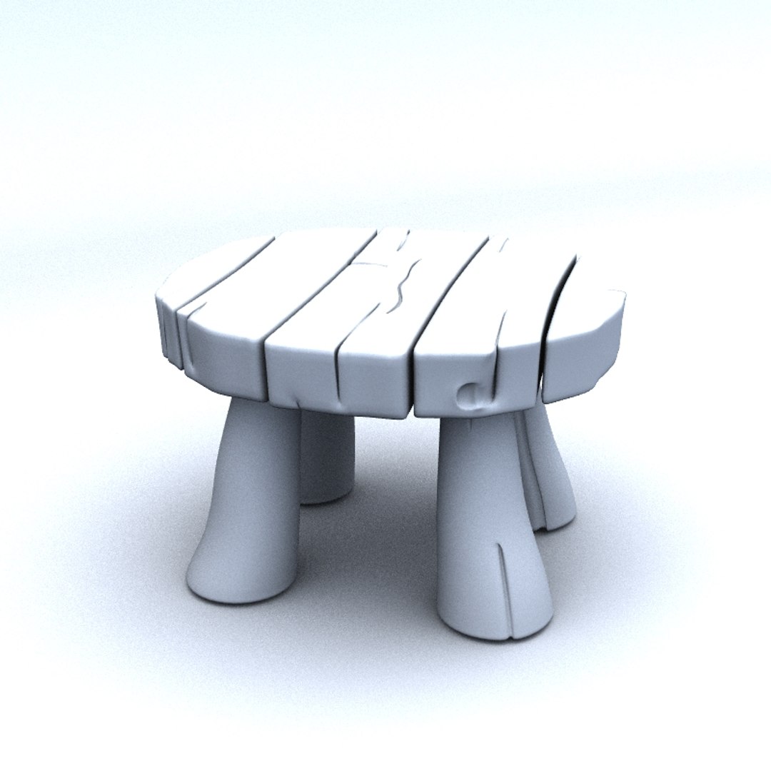 3ds Max Cartoon Table Set