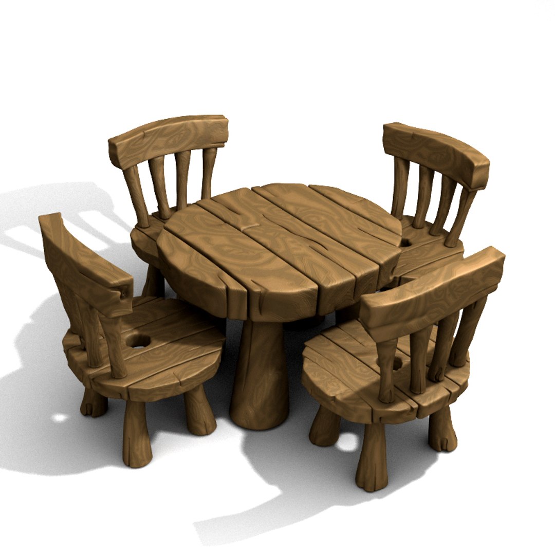 3ds Max Cartoon Table Set