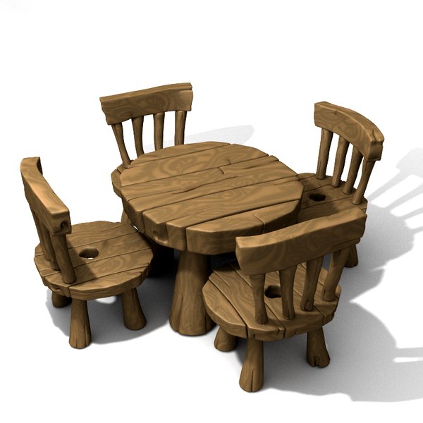 3ds max cartoon table set