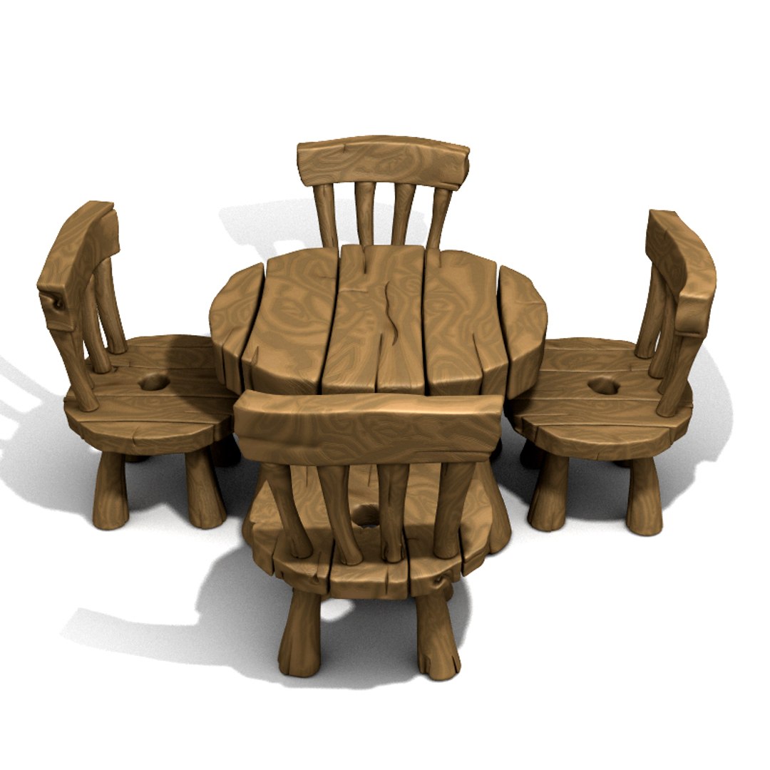 3ds Max Cartoon Table Set