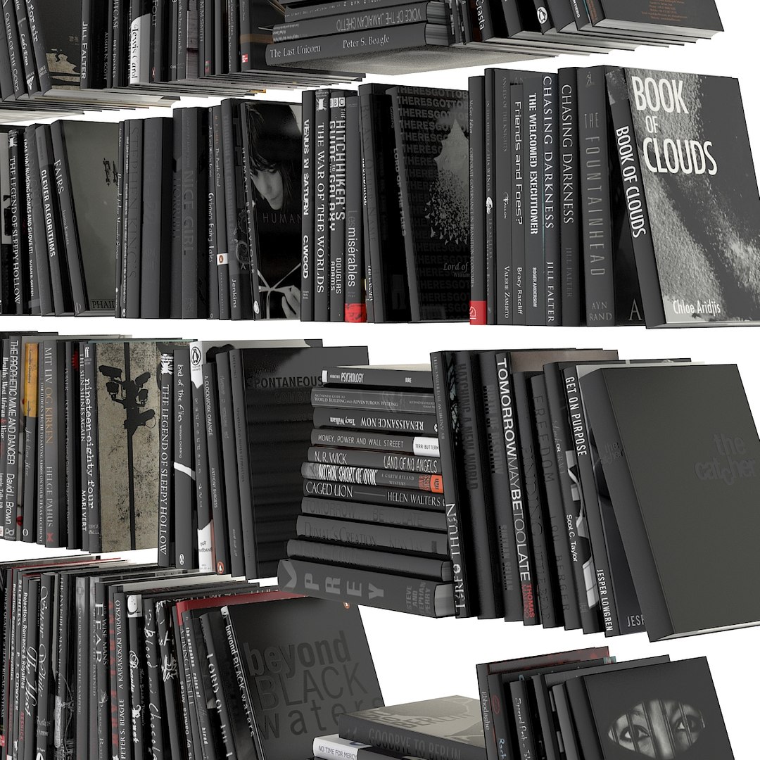 3d Model Black Books Set