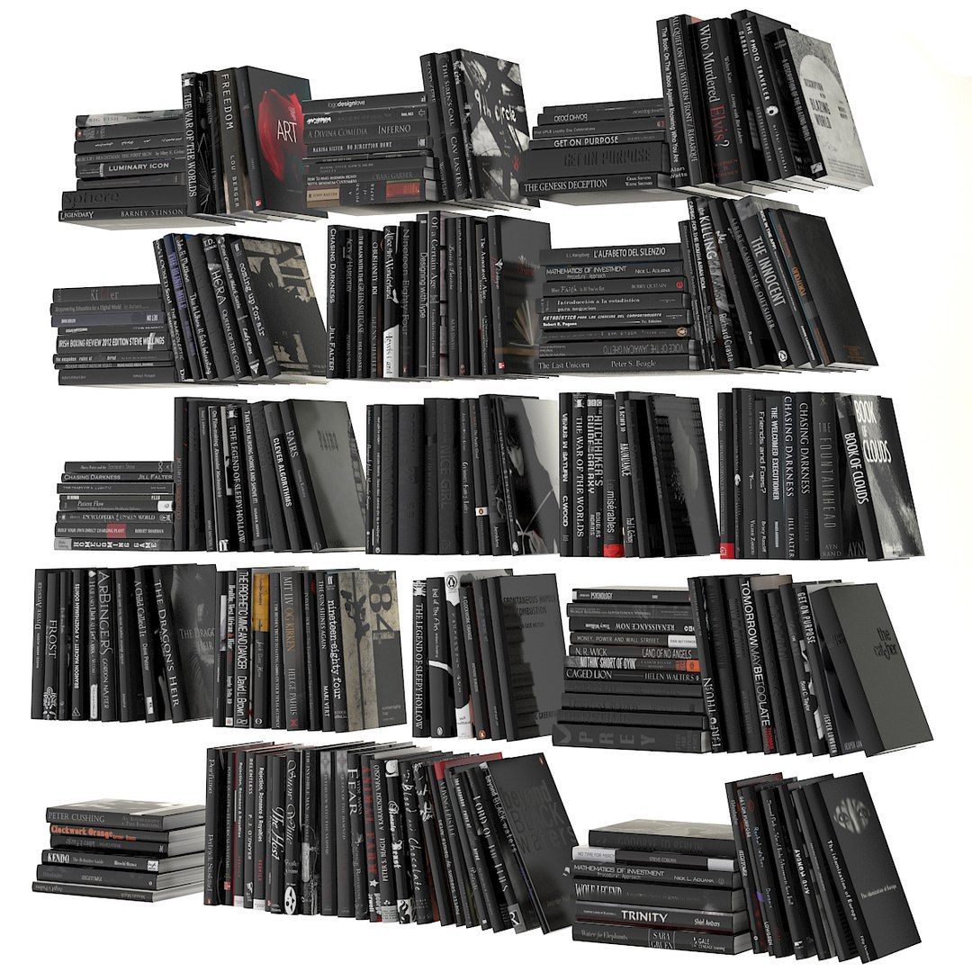 3d Model Black Books Set