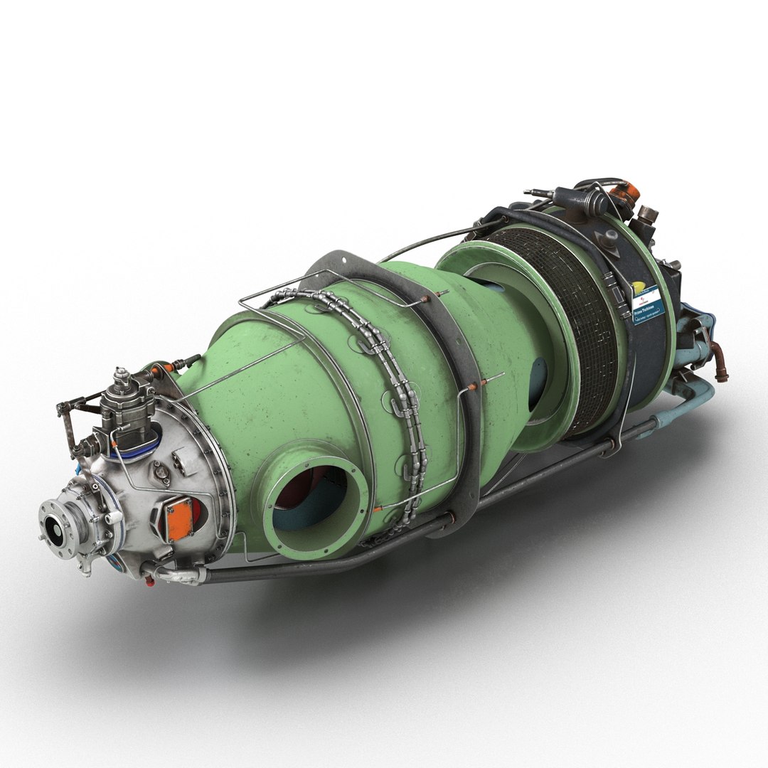 turboprop aircraft engine pratt 3d model