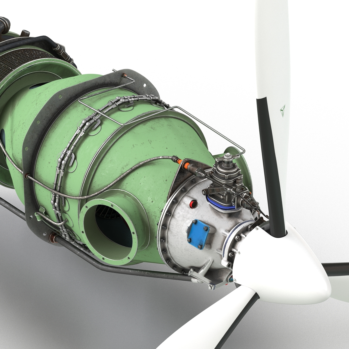 turboprop aircraft engine pratt 3d model