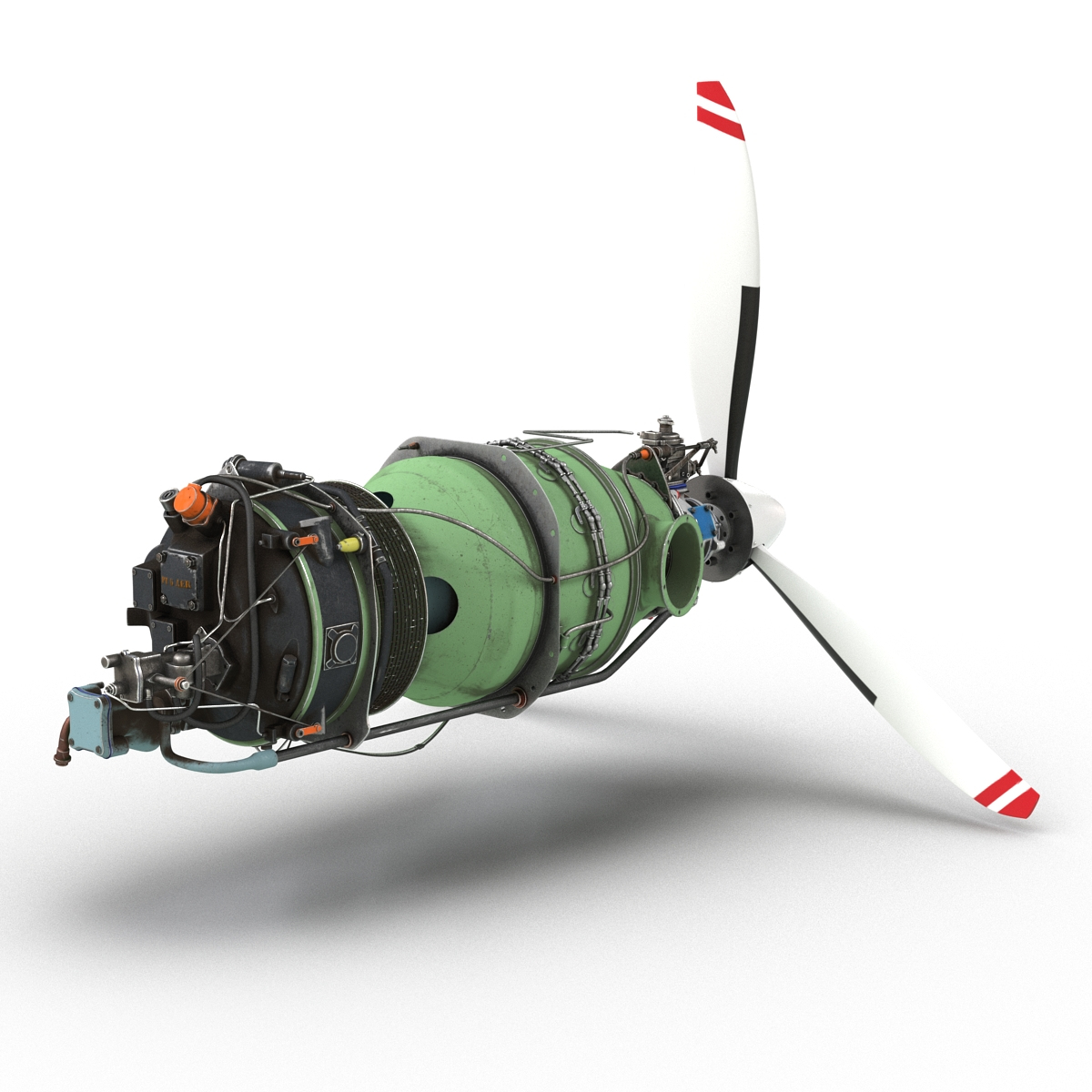 turboprop aircraft engine pratt 3d model
