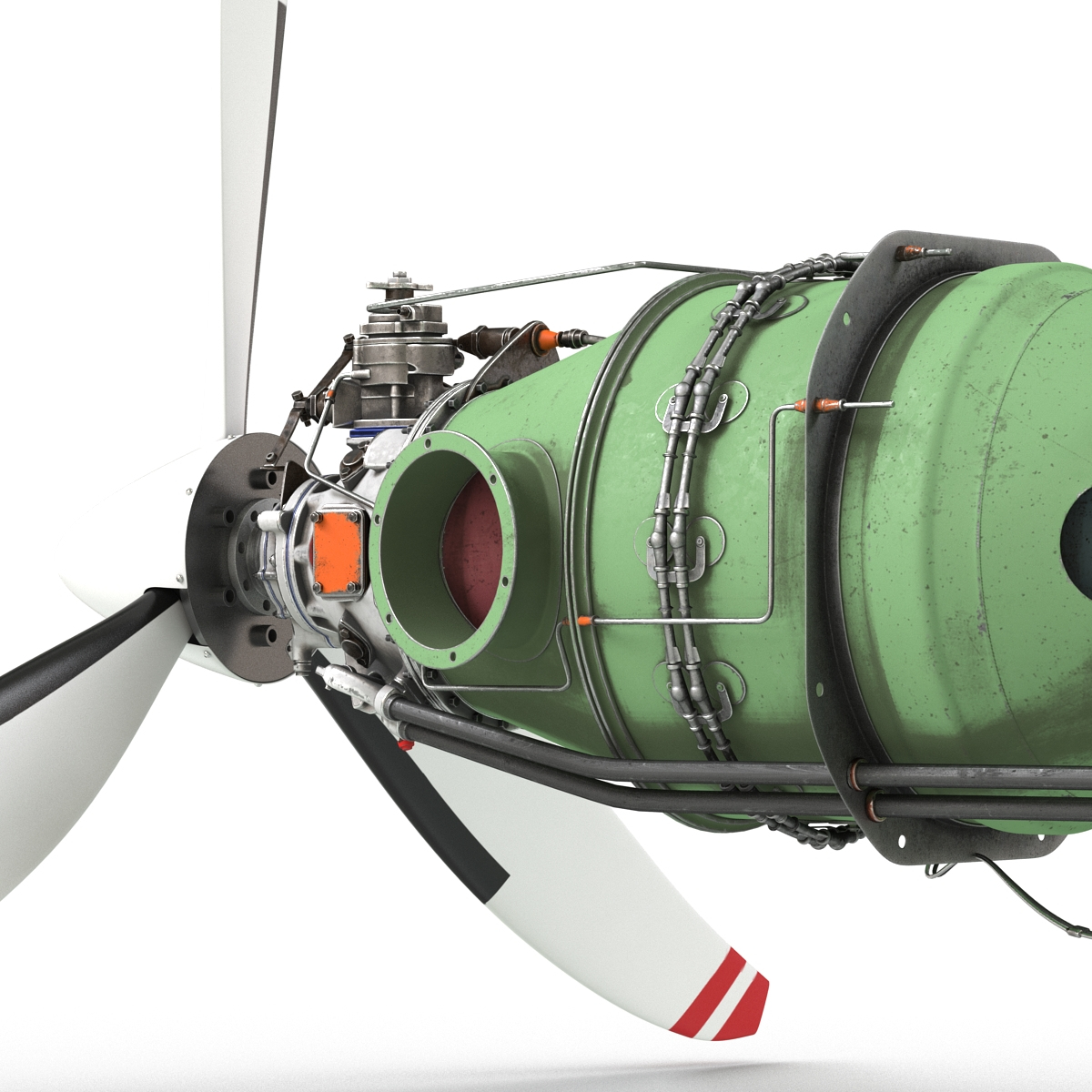 turboprop aircraft engine pratt 3d model