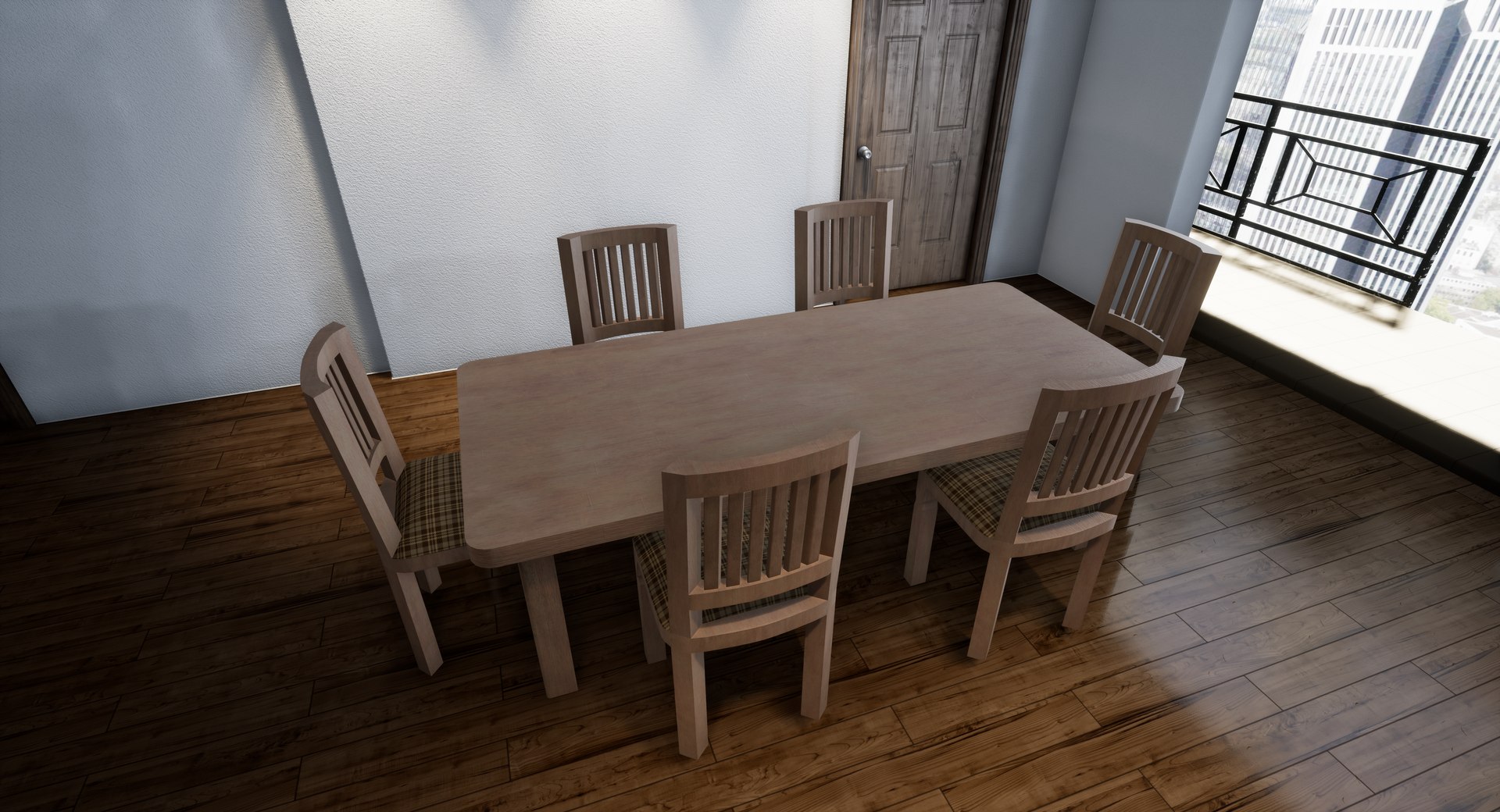 3D Table Chair Wooden - TurboSquid 1459155