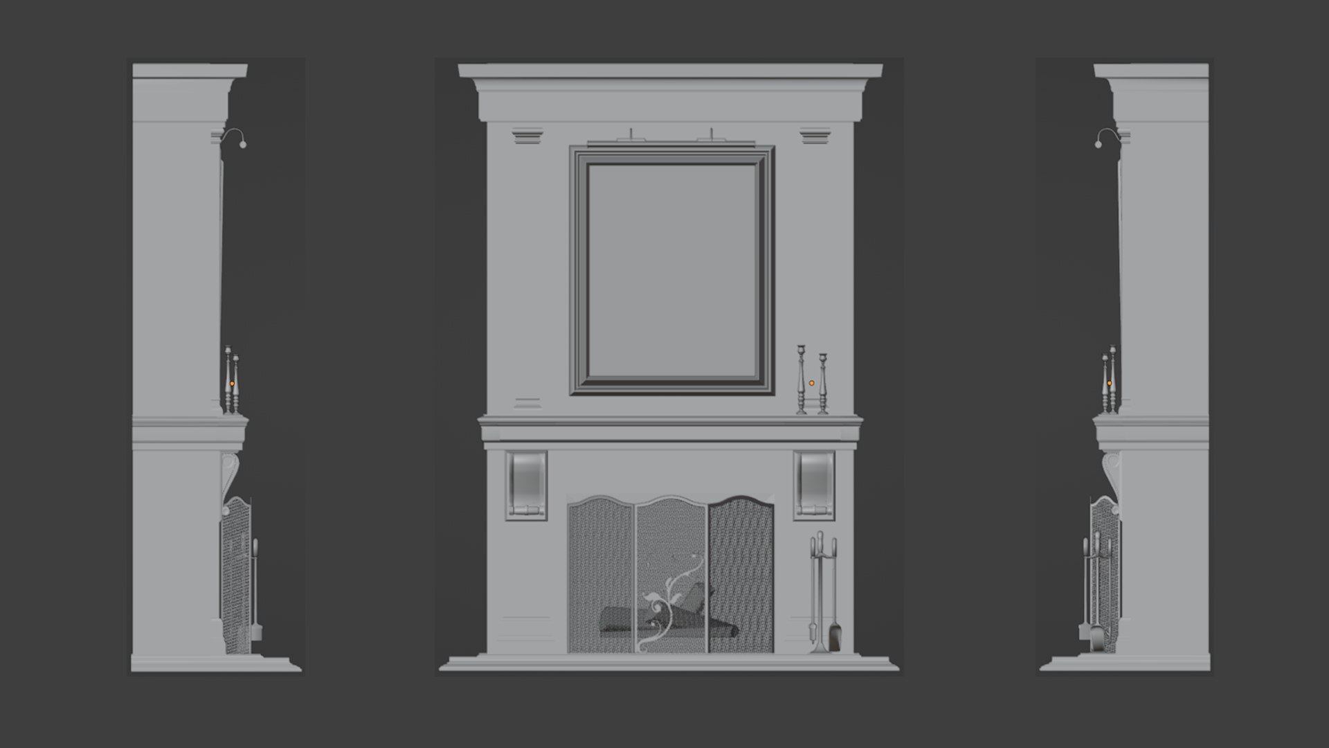 Modern Fireplace 3D model - TurboSquid 2021884