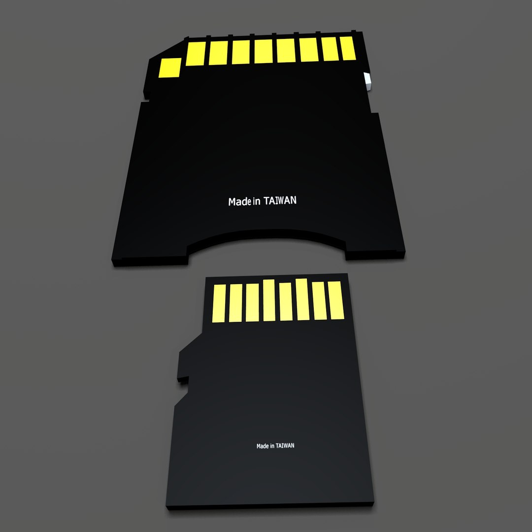 3d Sd Card Adapter Model