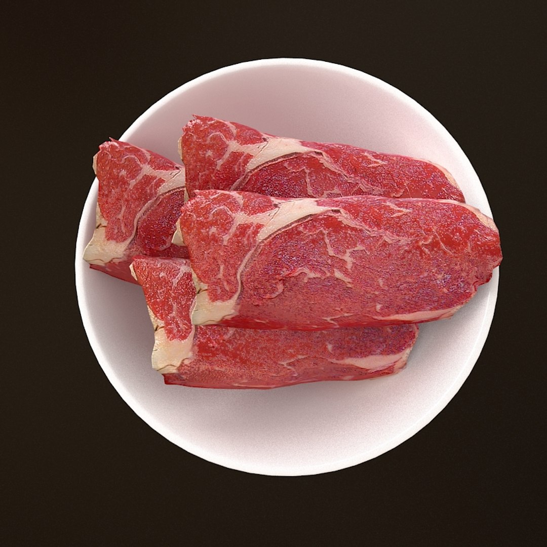 3d Model Of 26 Sliced Pork