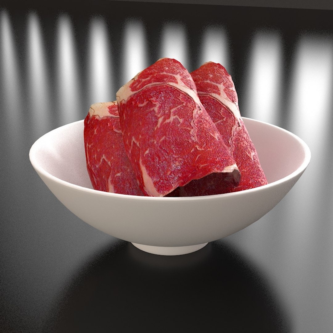 3d Model Of 26 Sliced Pork