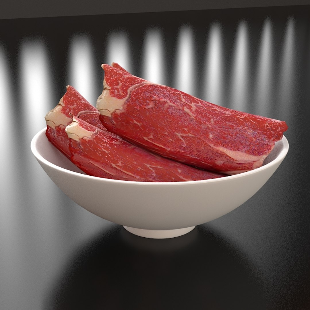3d Model Of 26 Sliced Pork