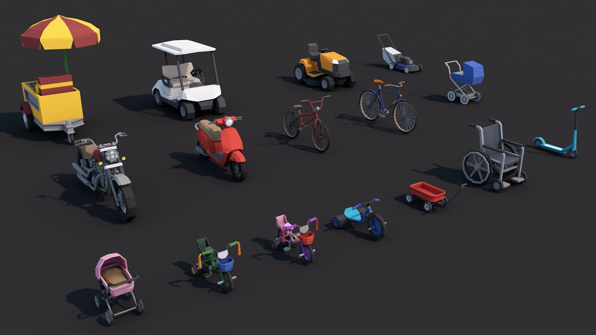 3D Model Low Poly Vehicles Pack Collection - TurboSquid 1956780