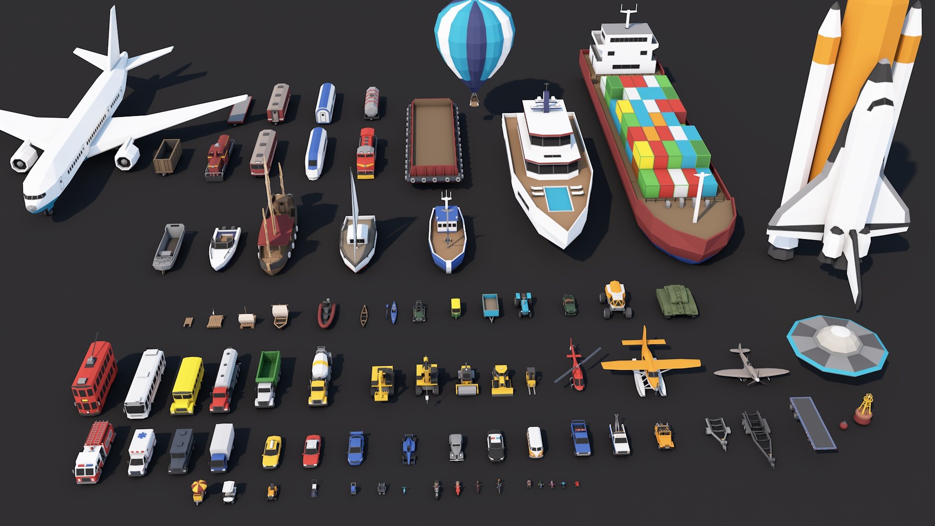 3D Model Low Poly Vehicles Pack Collection - TurboSquid 1956780