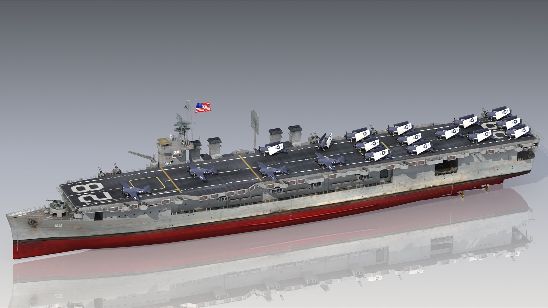USS Cabot CVL-28 3D model - TurboSquid 2092937