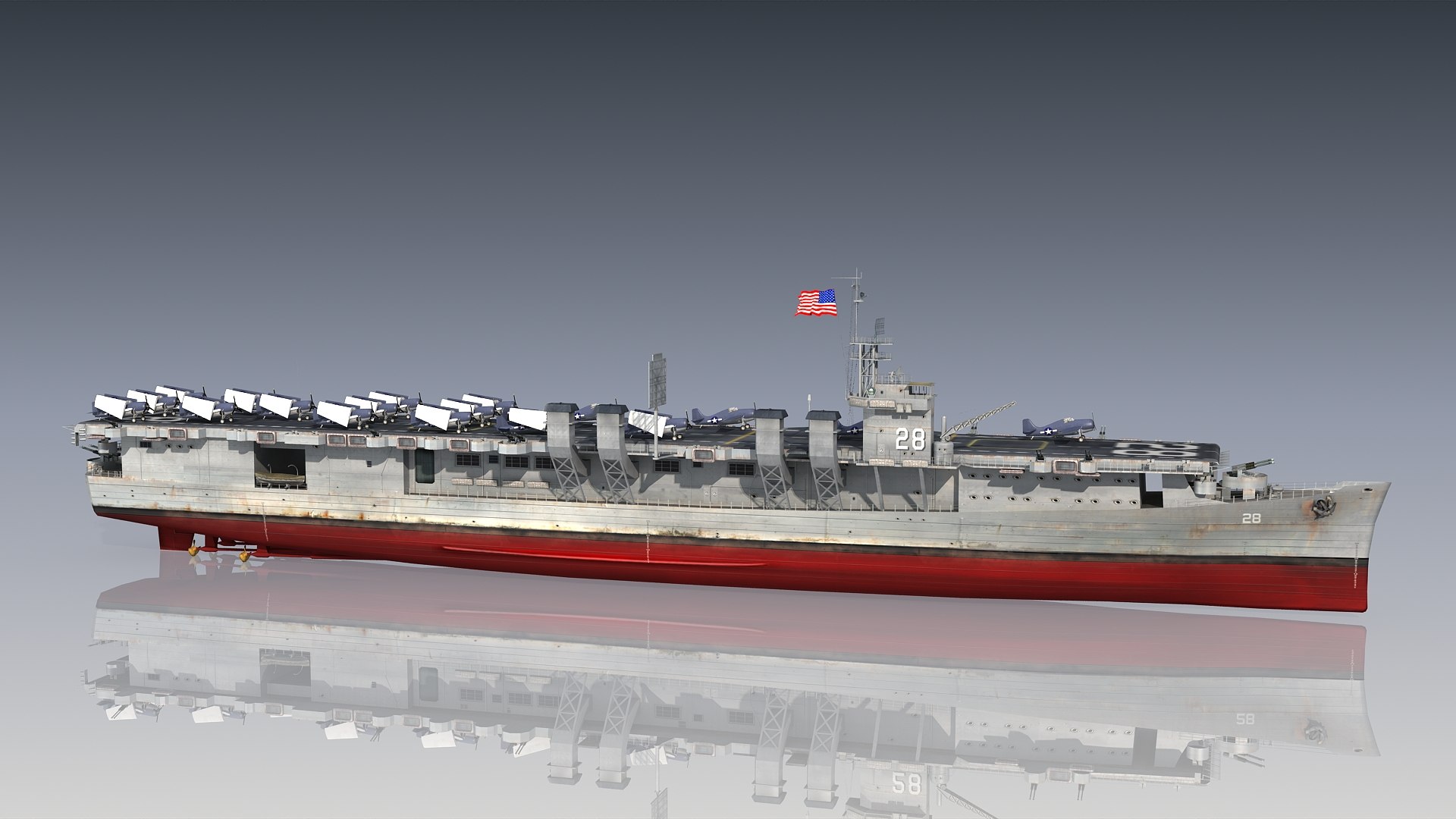 USS Cabot CVL-28 3D Model - TurboSquid 2092937