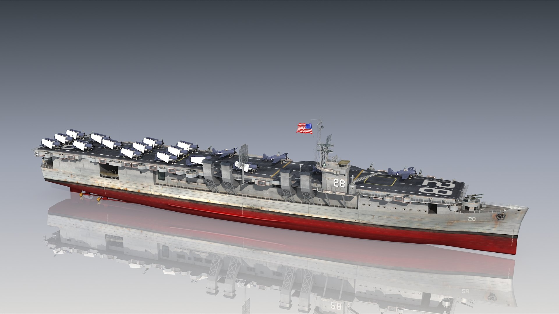 USS Cabot CVL-28 3D Model - TurboSquid 2092937