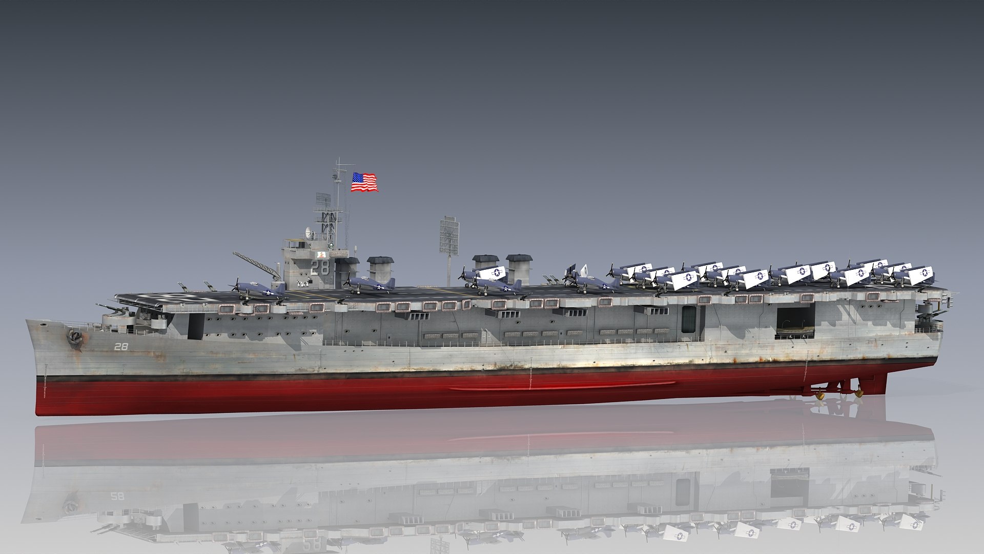USS Cabot CVL-28 3D model - TurboSquid 2092937