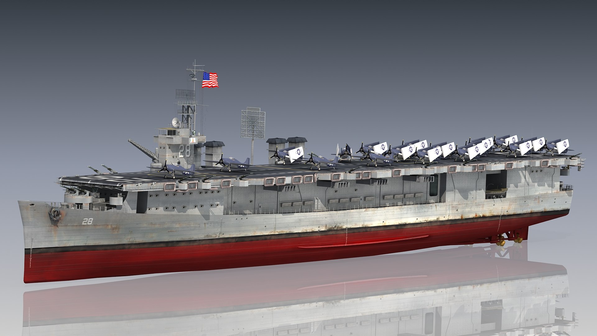 USS Cabot CVL-28 3D model - TurboSquid 2092937