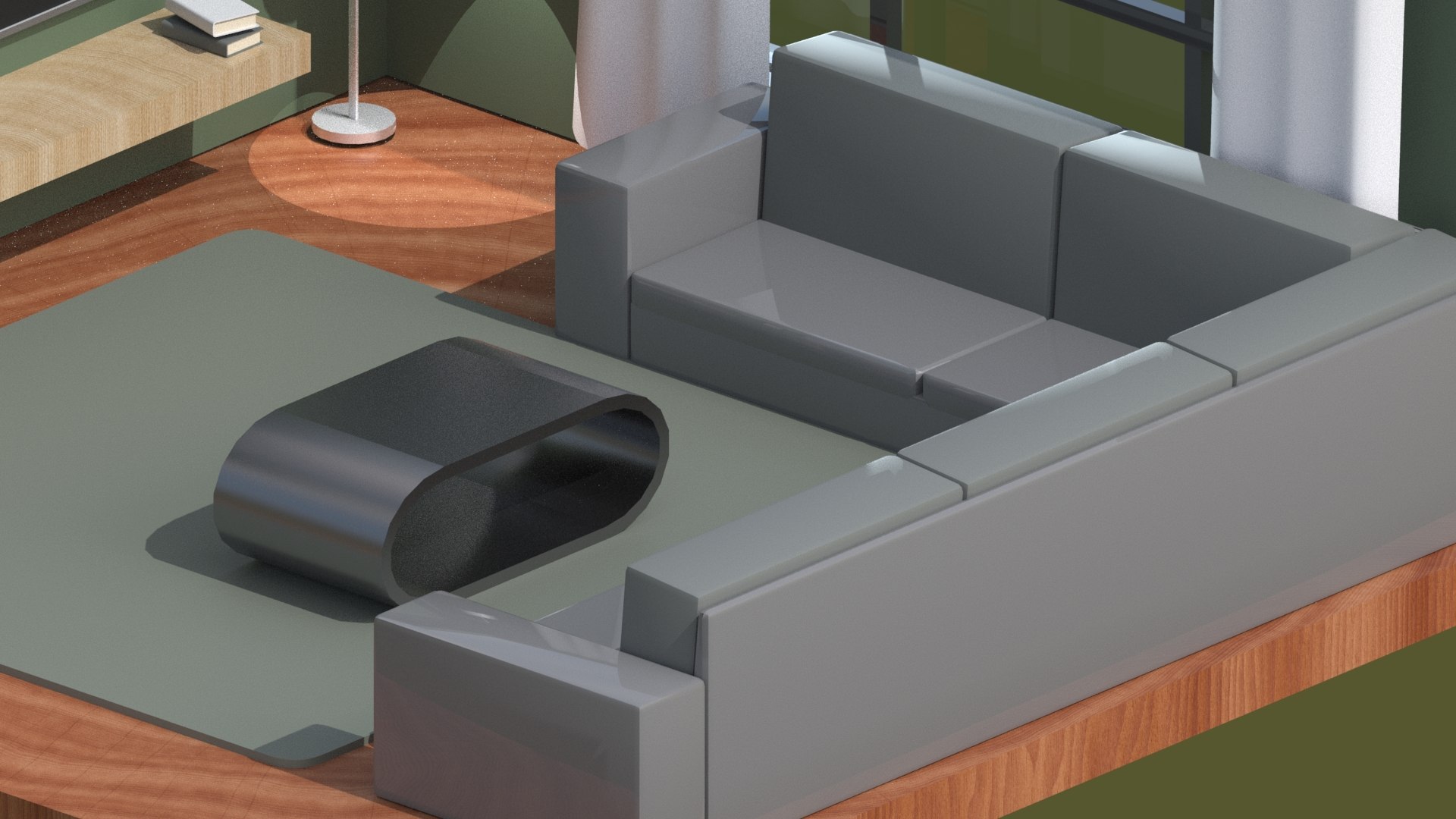 Orthographic Living Room 3D Model - TurboSquid 1963400