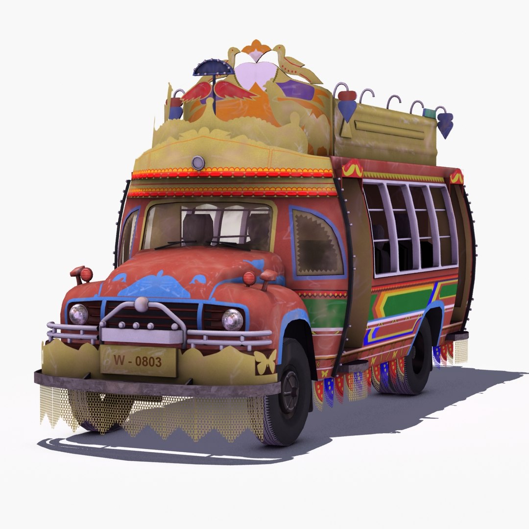 Asian Jingle Truck Bus 3d Max