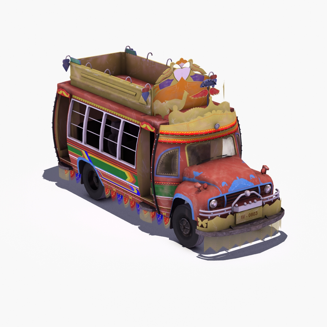 Asian Jingle Truck Bus 3d Max