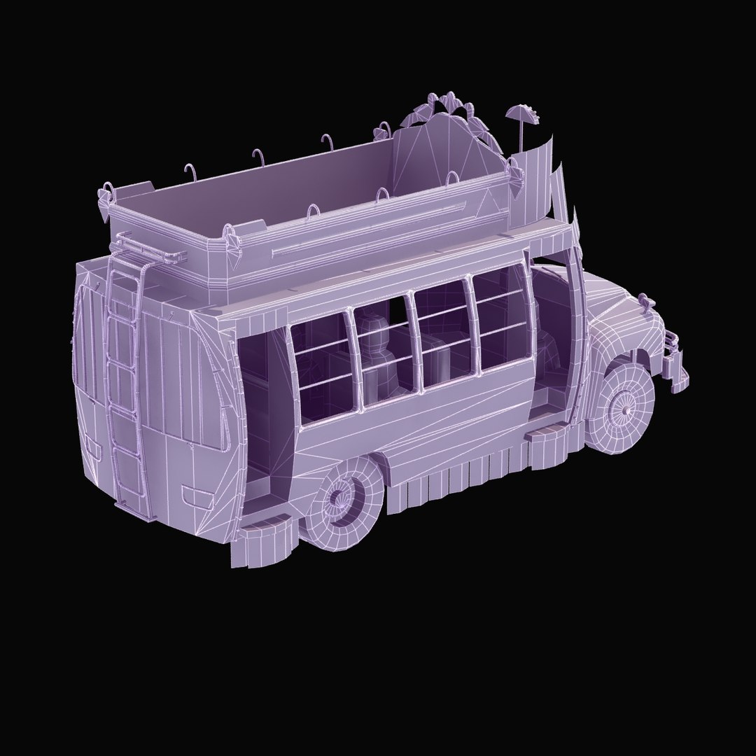 Asian Jingle Truck Bus 3d Max