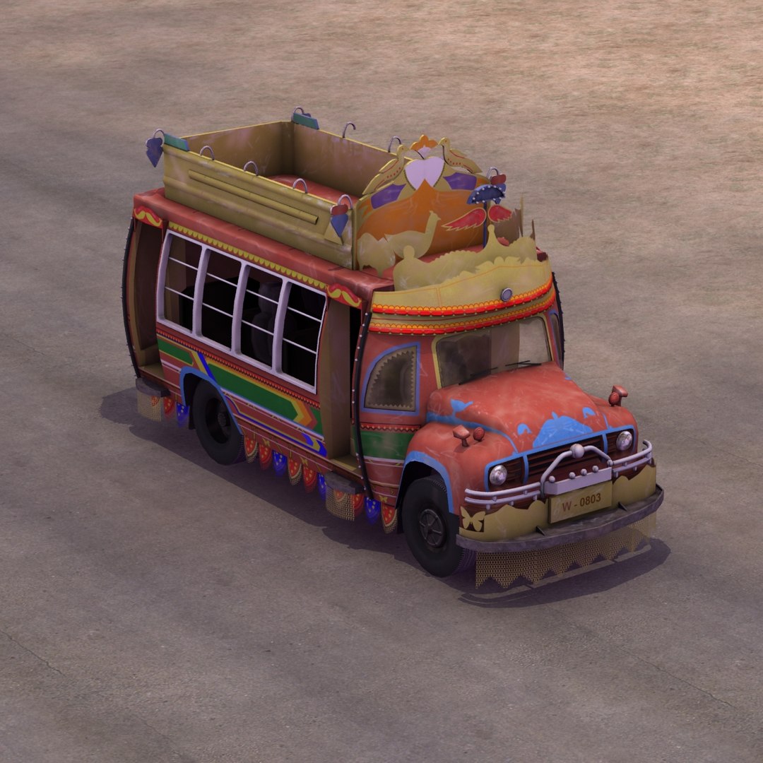 Asian Jingle Truck Bus 3d Max
