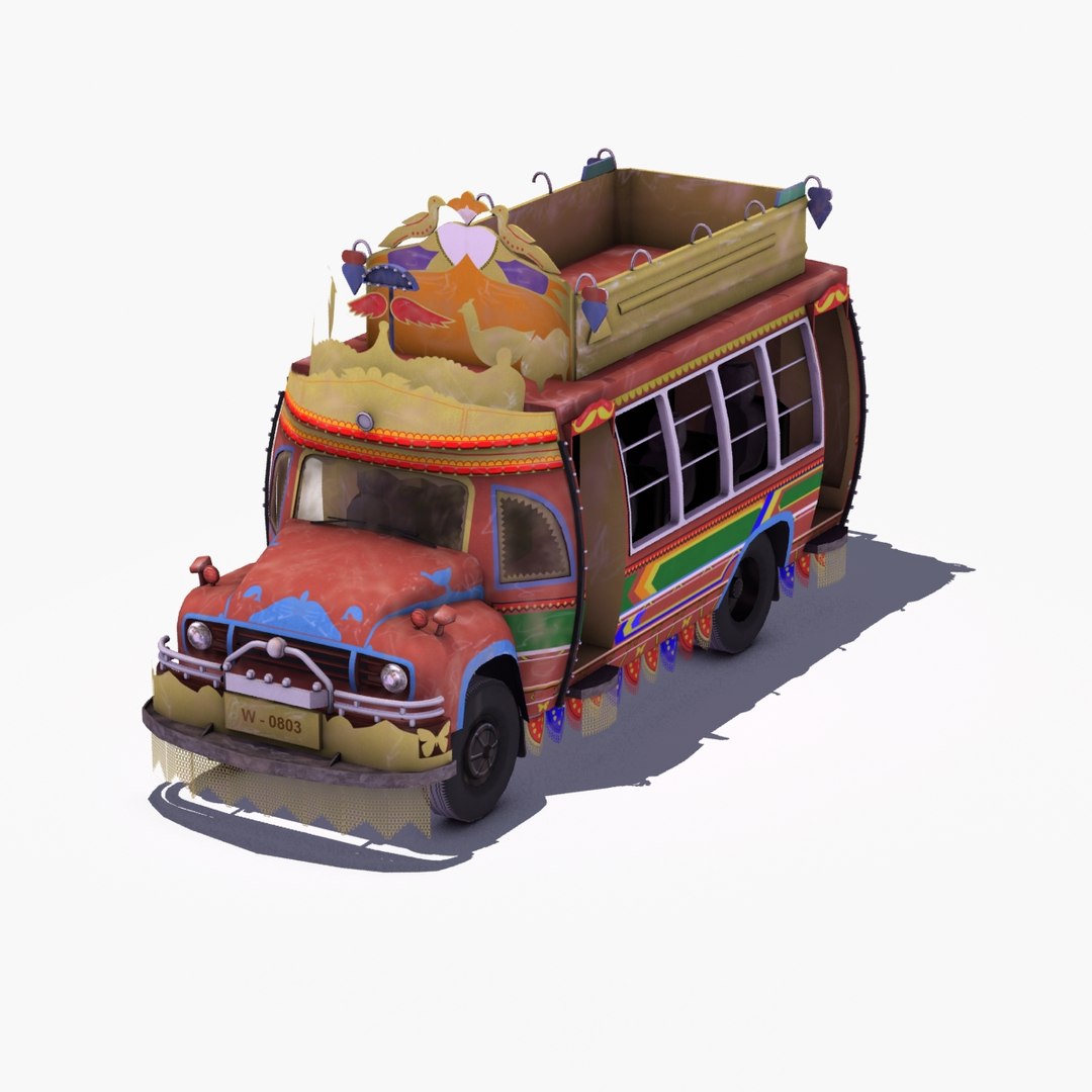Asian Jingle Truck Bus 3d Max