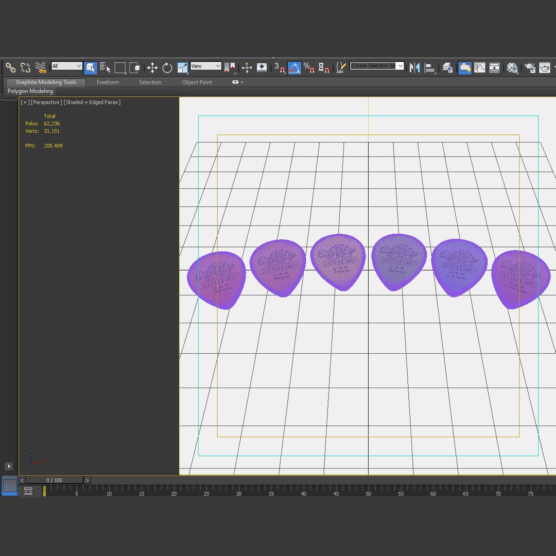3d Plectrum 05 Model