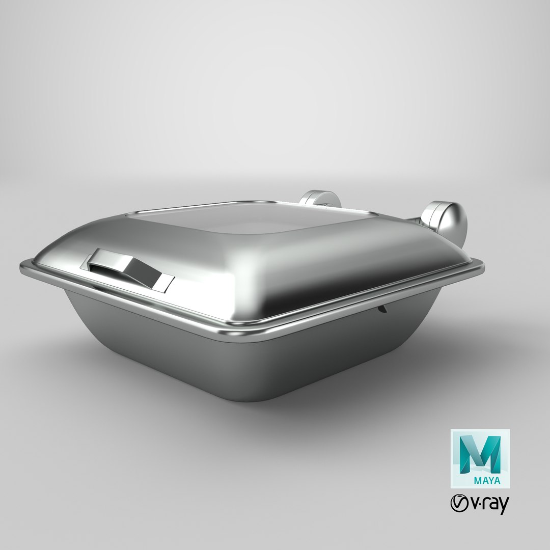 Square induction chafer glass 3D model - TurboSquid 1581979