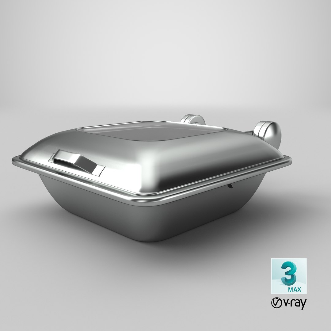 Square induction chafer glass 3D model - TurboSquid 1581979