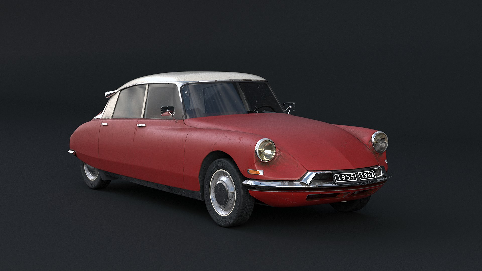 Rusted Citroen DS 19 3D Model - TurboSquid 2069424