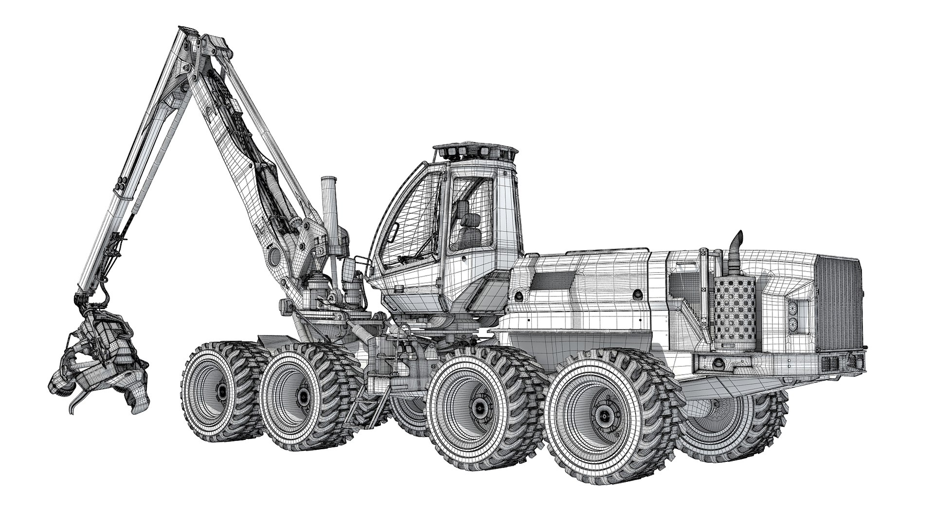 Forestry Harvester Model - TurboSquid 1843819