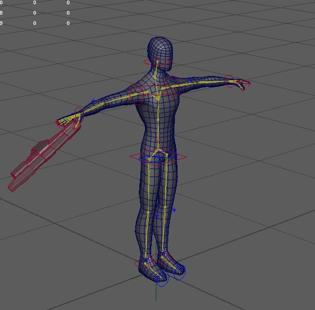 3d Model Gun Man