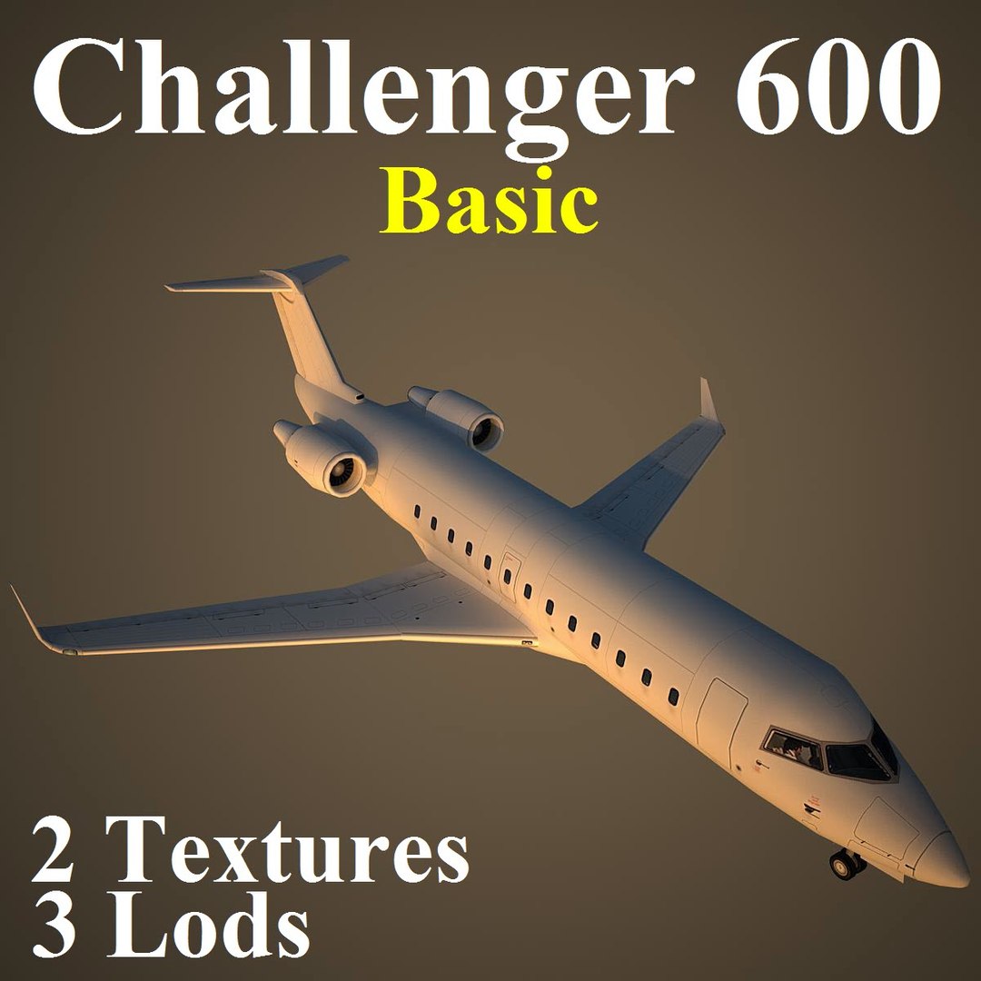 3d Bombardier Challenger Basic Model