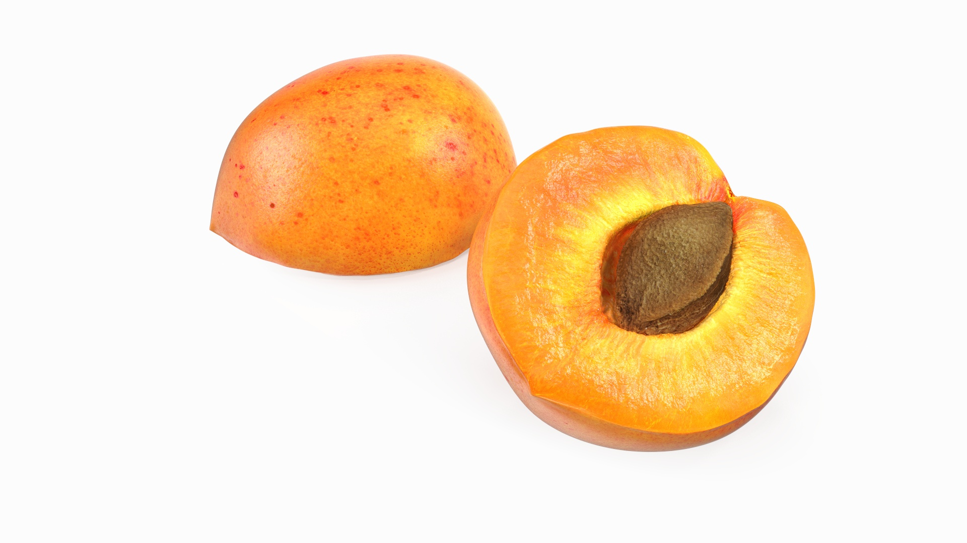 3D Apricot Cut In Half Model - TurboSquid 2114813
