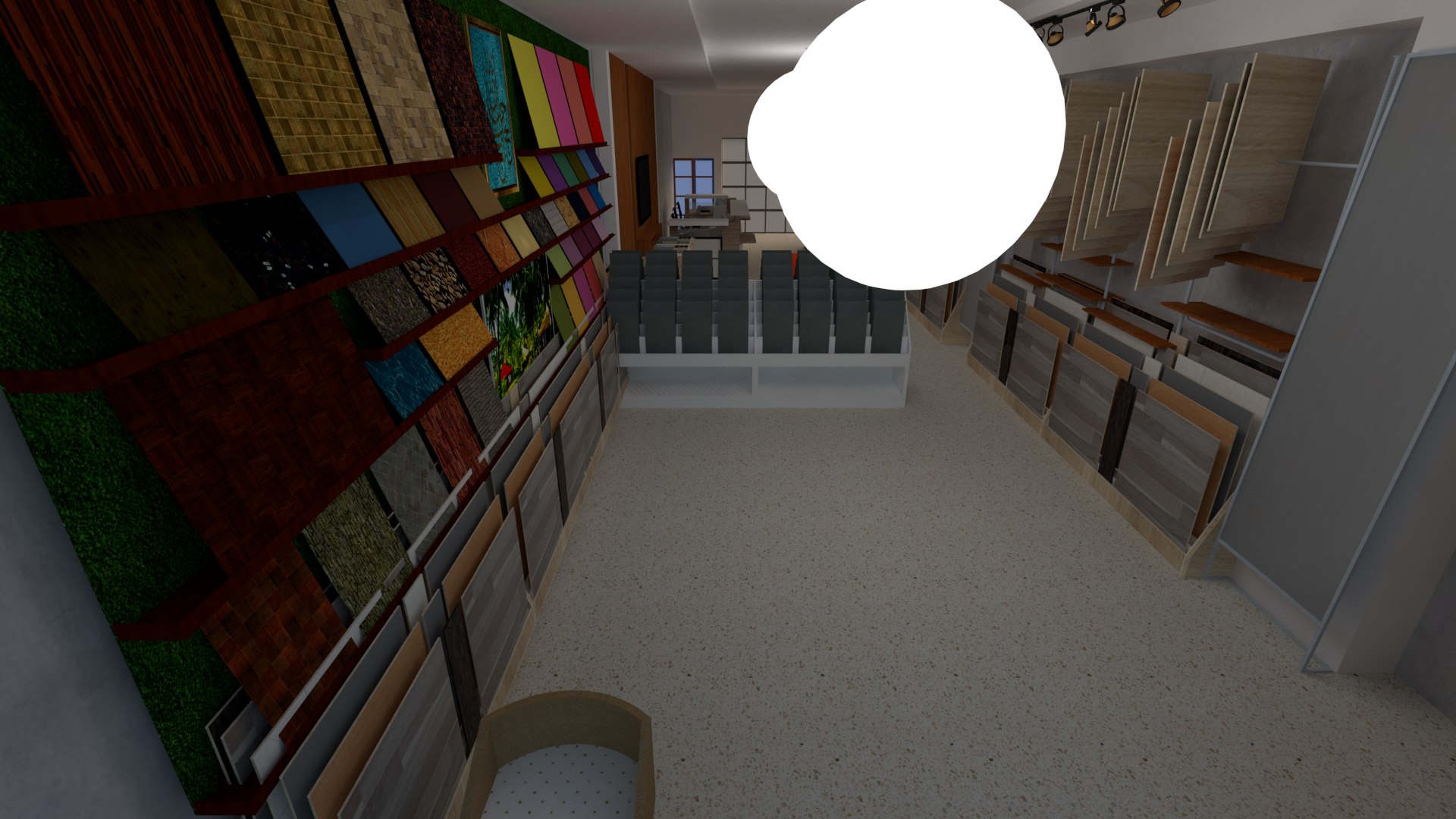 Modern Showroom Interior With Product Stand SketchUp Mode 3D ...