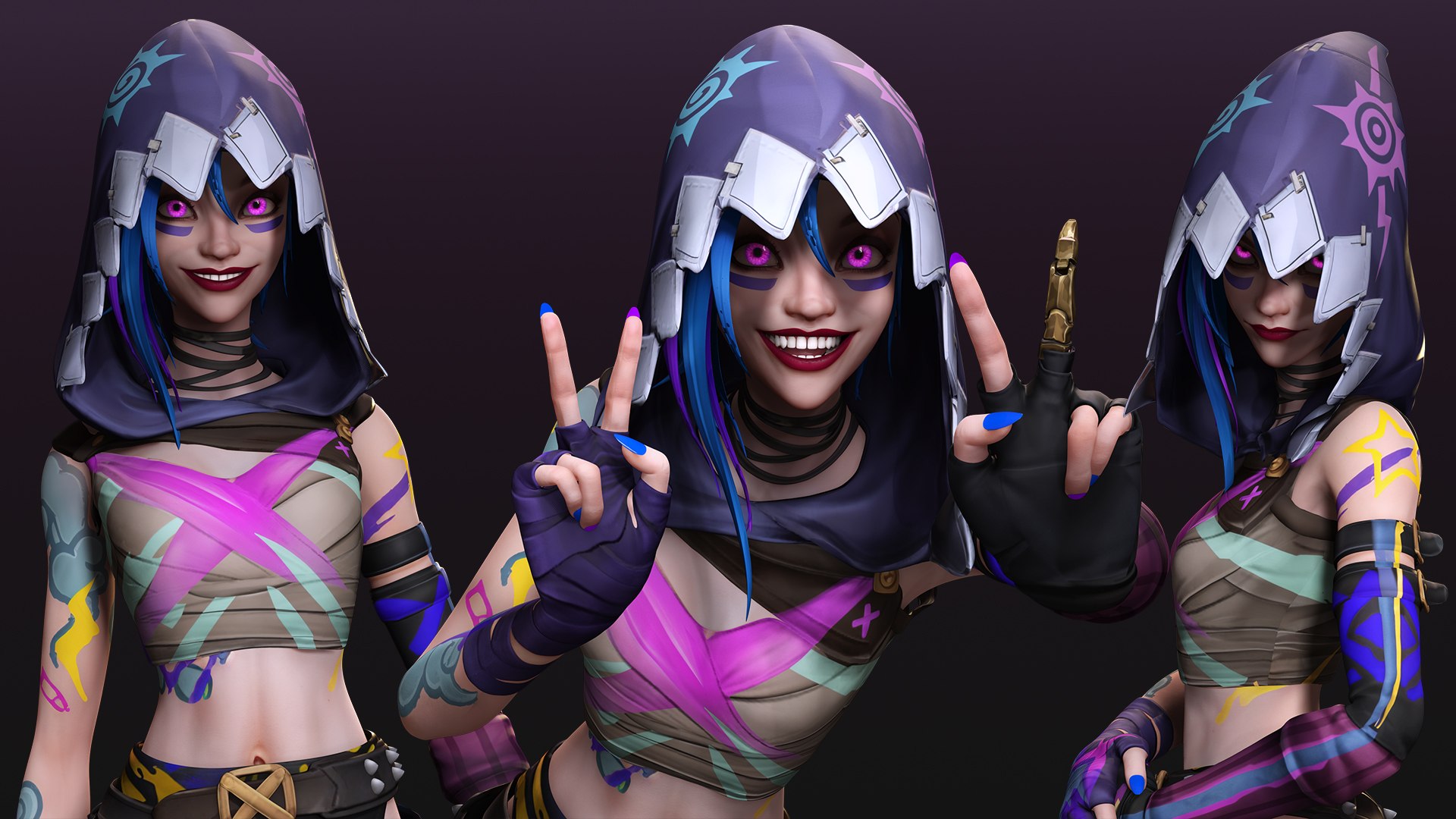 Arcane Prodigy Jinx 3D Model - TurboSquid 2325473