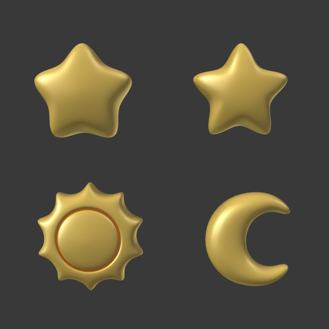 Cartoon Stars Pack 3D model - TurboSquid 1790951