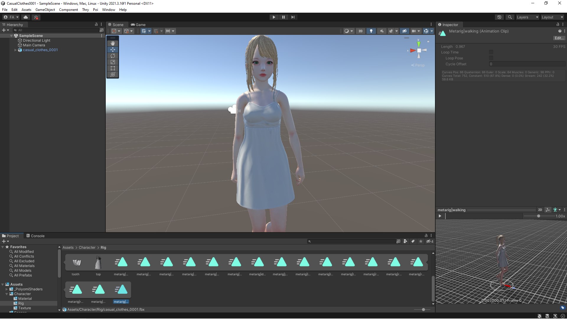3D Model Casual Clothing 0001 - UE5 - Unity - Blender - Animated ...
