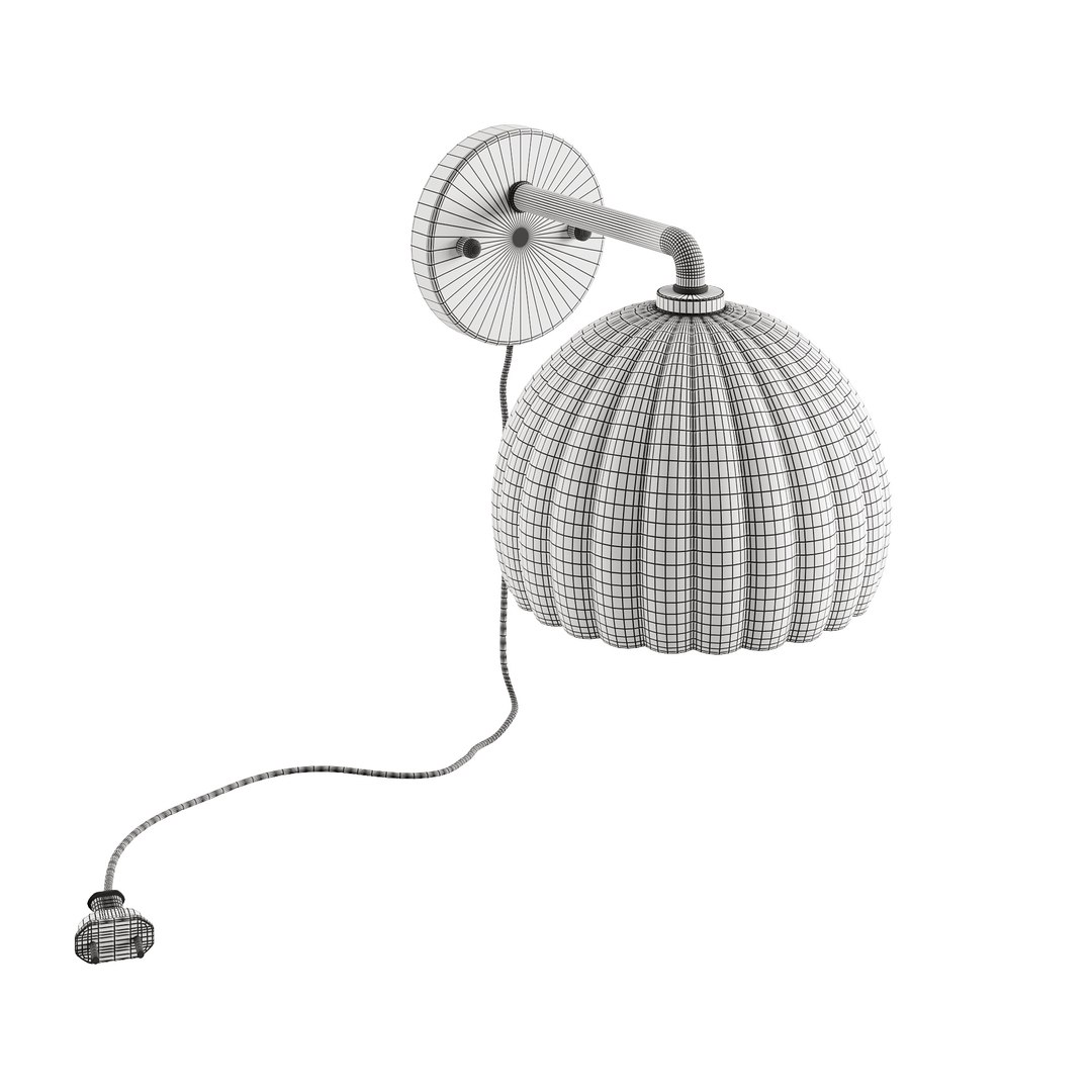 Bea White Ceramic Wall Sconce Model - TurboSquid 2346332