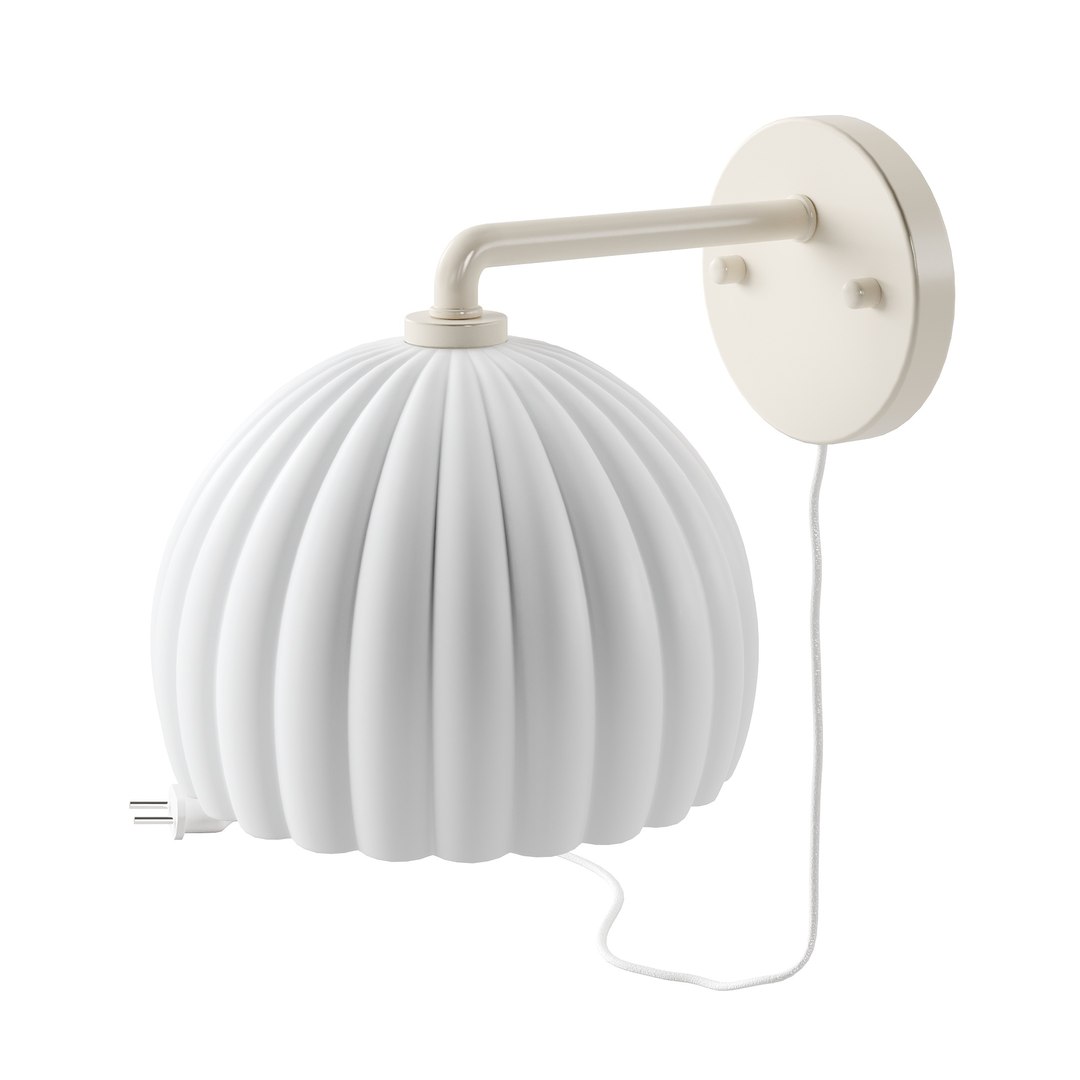 Bea White Ceramic Wall Sconce Model - TurboSquid 2346332