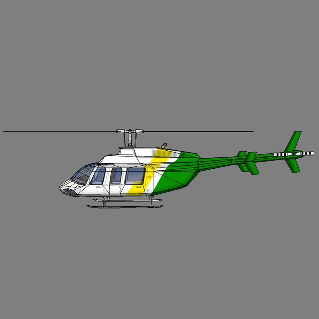 Ranger Helicopter Bell 407 3d 3ds