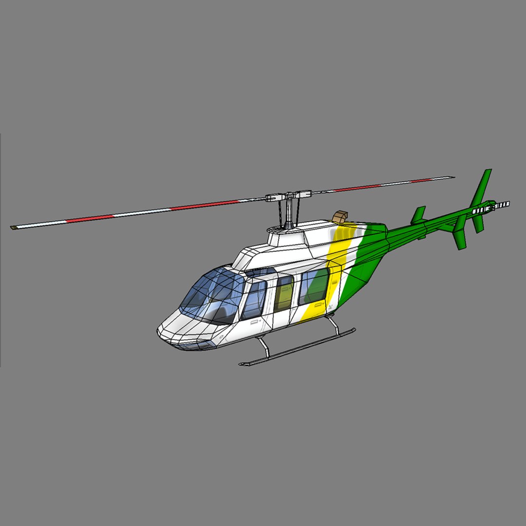 Ranger Helicopter Bell 407 3d 3ds